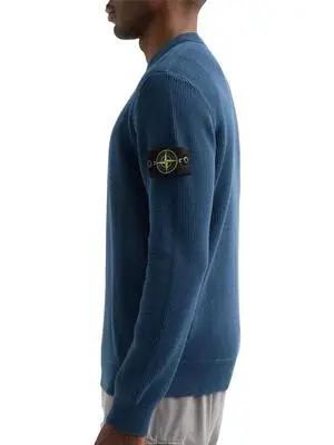 Stone Island Men & Apos;s Maglieria Cotton Rib Long-sleeve T-shirt Slate Blue