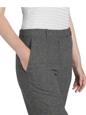 Alexander McQueen Prince Of Wales Wool Straight-leg Trousers - Black/ivory