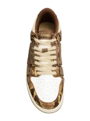 AMIRI Python-printed Leather Low-top Sneakers