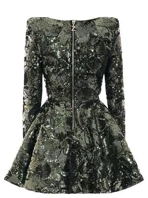 ZHIVAGO This Is Not Her Mini Dress - Olive