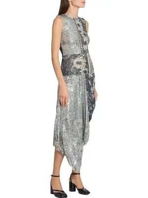 MAISON MARGIELA Sequin Floral Sleeveless Top