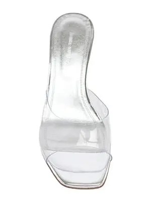 Amina Muaddi 70mm Lupita Transparent Wedge Mules - Transparen