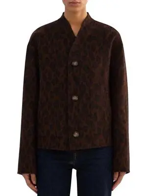LAMARQUE Hania Double-face Wool-blend Jacket - Leopard