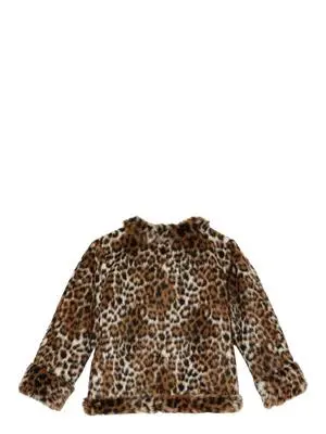 Marc Jacobs Faux Fur Leopard Print Jacket - Brown Multi