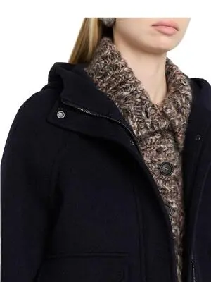 Brunello Cucinelli Couture Wool Coat With Detachable Padding - Blue