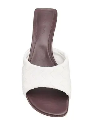 Bottega Veneta Livia 40mm Leather Mules - Alabaster