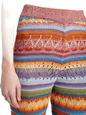 ETRO Striped Open Knit Flare Trousers