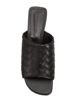 Bottega Veneta 70mm Rosita Intrecciato Leather Wedge Mules Espresso