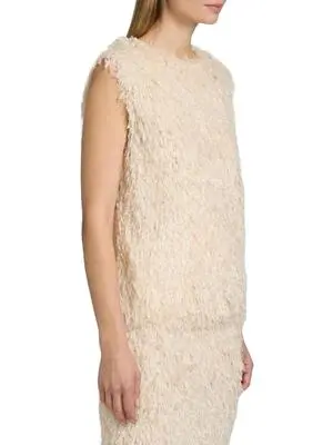 TOTÊME Feathered Jersey Sleeveless Top