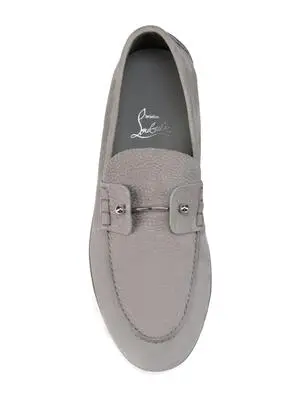 CHRISTIAN LOUBOUTIN Apos;s Chambeliboat Flat Leather Boat Shoes - Phantom Gr