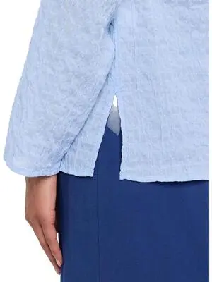 Eileen Fisher Puckery Raglan-sleeve Top - Crnfl