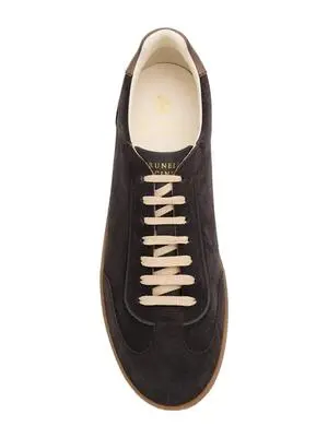 Brunello Cucinelli Apos;s Suede T-toe Low-top Sneakers - Pepper