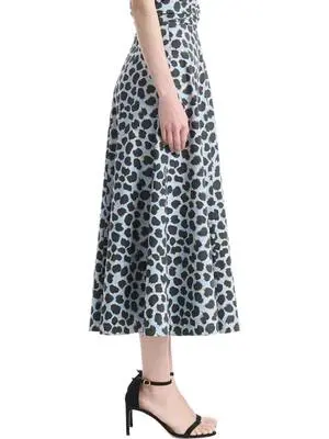 Altuzarra Varda Animal-print Midi Skirt - Blue Multi