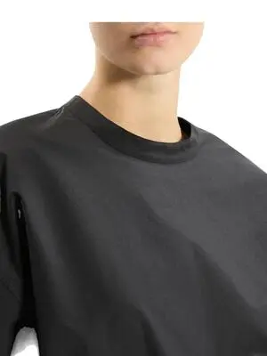 Theory Boxy Tie-front Top - Black