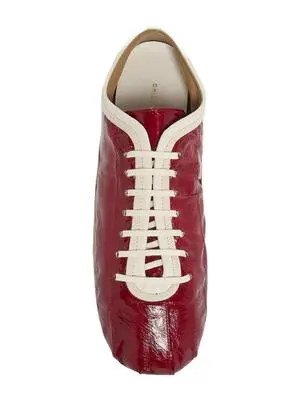 DRIES VAN NOTEN Leren Glossy Eel-effect Leather Slim Sneakers