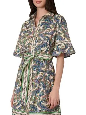 Shoshanna Alix Flounce Paisley-print Midi Dress - Ivy Multi