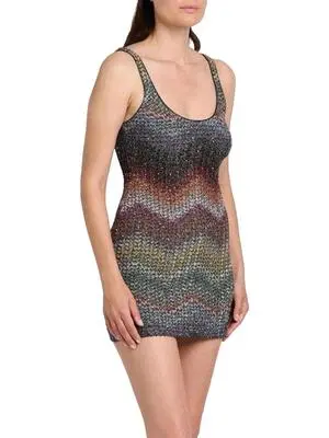 Missoni Sequin Wefted Loom Knit Mini Dress - Multi Dark