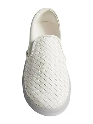 Bottega Veneta Apos;s Serena Intrecciato Leather Slip-on Sneakers - Ecru