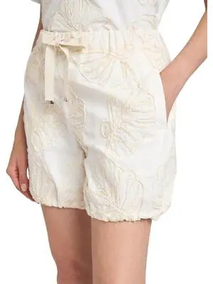 MONCLER Embroidered Drawstring Shorts