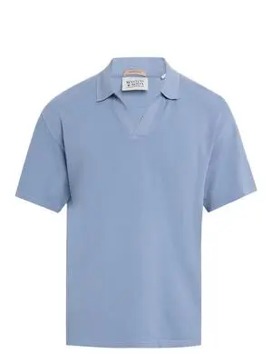 Scotch & Soda Apos;s Cotton Johnny Collar Polo Shirt - Infinity