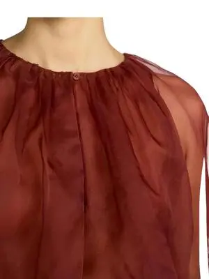 FRAME The Sheer Balloon Blouse - Paprika