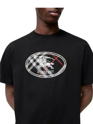 Burberry Apos;s Ryan Ekd Check Cotton T-shirt - Black