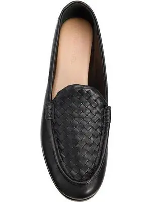 Bottega Veneta Apos;s Silenzio Intrecciato Napa Leather Loafers - Black