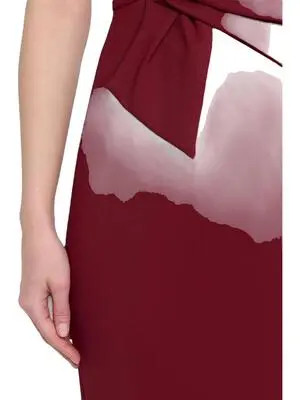 Chiara Boni La Petite Robe Gulek Sleeveless Halter Midi Sheath Dress - Mahogany