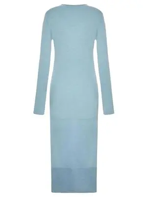 Malo Cashmere Sheer Panel Sweaterdress - Maloblue