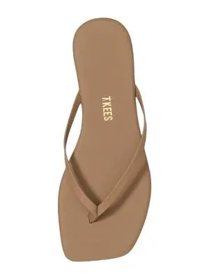 Tkees Lily Leather Square-toe Thong Sandals - Cocobutter