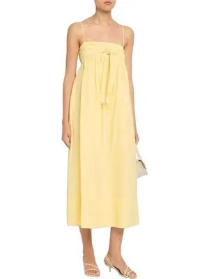 Vince Tie-front Cotton Maxi Dress - 728dan-dan