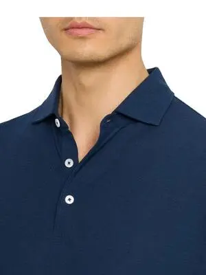 Peter Millar Men & Apos;s Crown Crafted Cool Cotton Long-sleeve Polo Shirt Navy