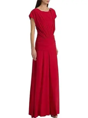 Chiara Boni La Petite Robe Nusia Draped Gown - Ruby