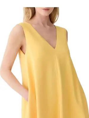 Lafayette 148 New York Sleeveless Viscose-silk Trapeze Maxi Dress - Daisy