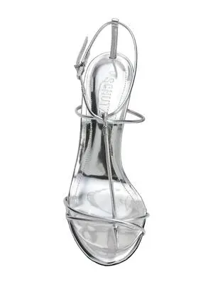 Schutz Jules 90mm Leather Sandals - Prata