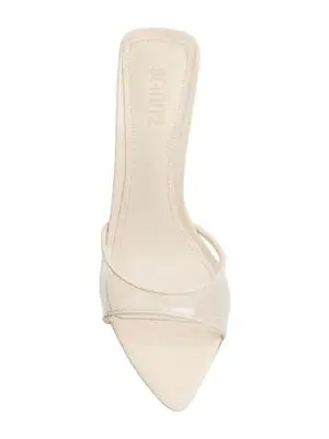 Schutz Elodie Vinyl 75mm Patent Leather Sandals - Transparen