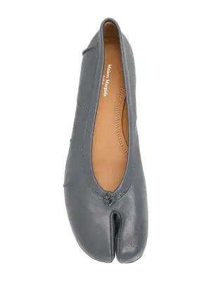 MAISON MARGIELA Tabi Leather Ballerina Flats - Grey