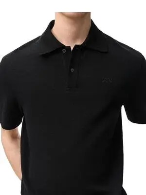 Loewe Apos;s Cotton Pique Polo Shirt - Black