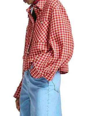 Essentiel Antwerp Check Wool-blend Jacket With Patch Pockets - Firestarte