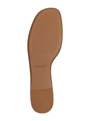 Bernardo Meredith Leather Ballerina Flats Eggshell