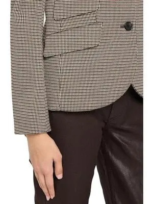RAG & BONE Slade Collarless Checked Blazer