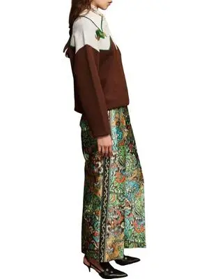 ALEMAIS Charlotte Jacquard Wide-leg Pants - Multi