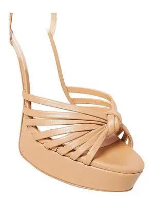 LOEFFLER RANDALL Rivka Metallic Knot Platform Sandals - Dune