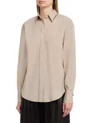 Brunello Cucinelli Stretch Poplin Buttoned Shirt - C7498