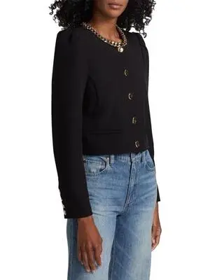 Generation Love Chiara Chain-embellished Crepe Jacket - Black