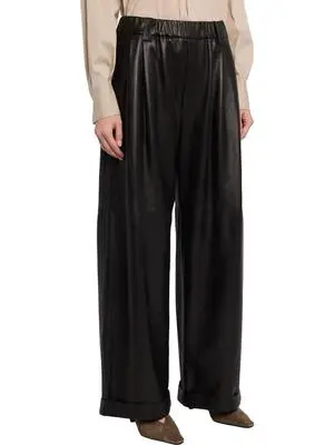BRUNELLO CUCINELLI Glove Leather Wide-leg Pants