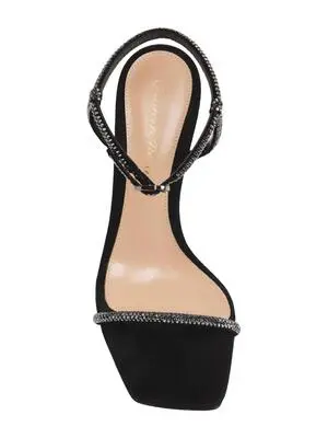 GIANVITO ROSSI 95mm Embellished Suede Ankle-strap Sandals - Nero
