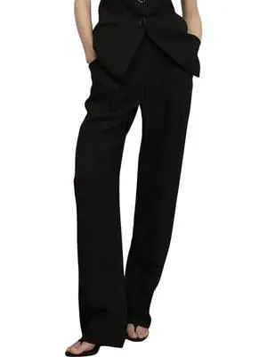 Veronica Beard Kenneth Straight-leg Pants - Black