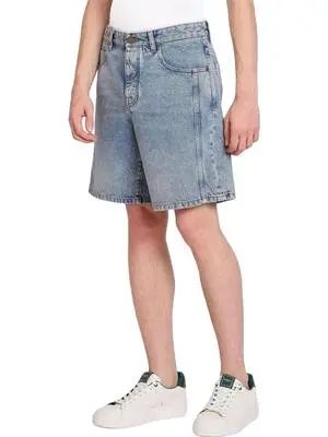 Balmain Apos;s Denim Bermuda Shorts - Blue