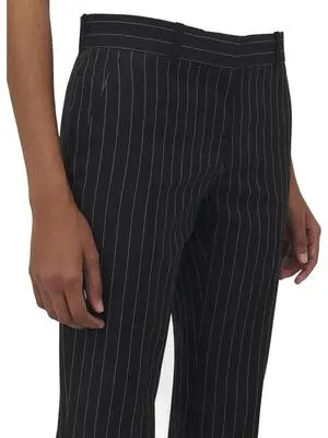 ALEXANDER MCQUEEN High-rise Pinstripe Flared Trousers